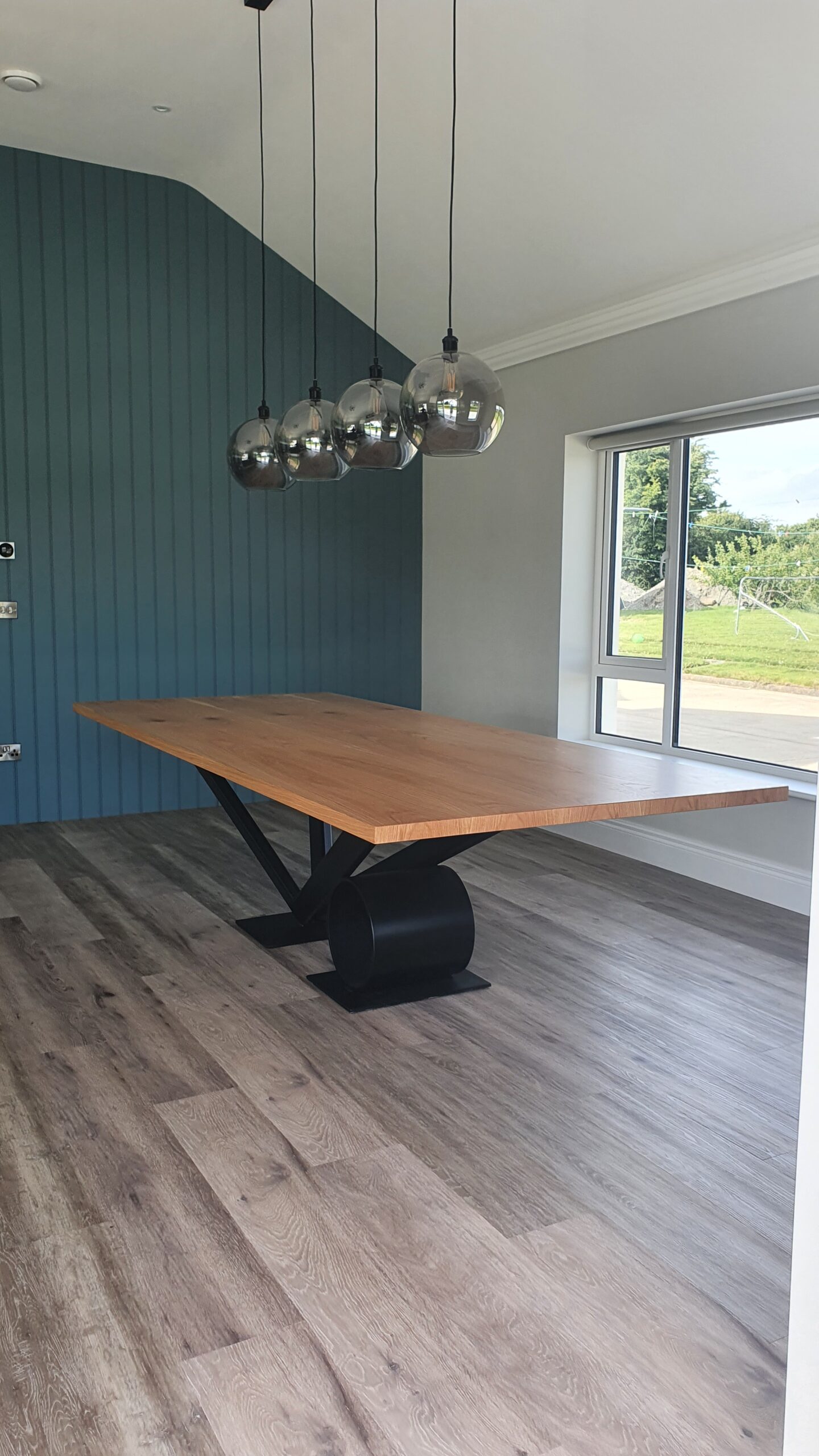 Bespoke Metal Base Dining Table - Shane Tubrid Bespoke Furniture