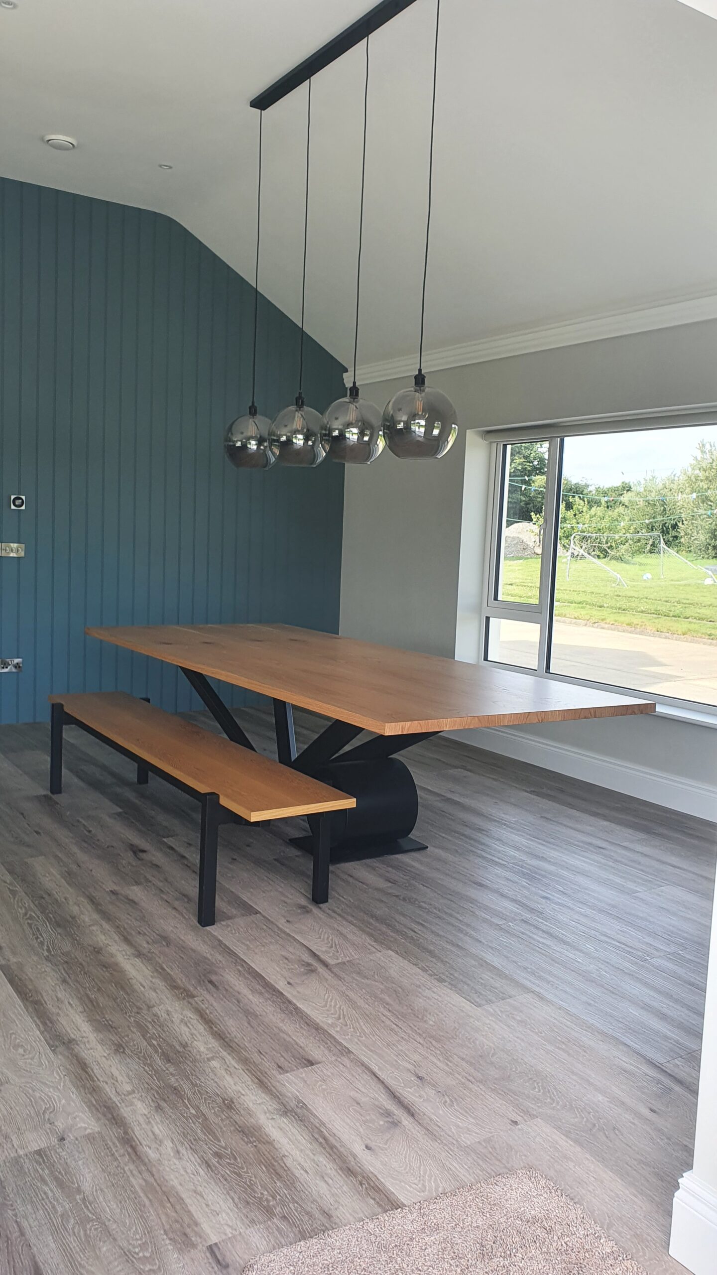 Bespoke Metal Base Dining Table - Shane Tubrid Bespoke Furniture