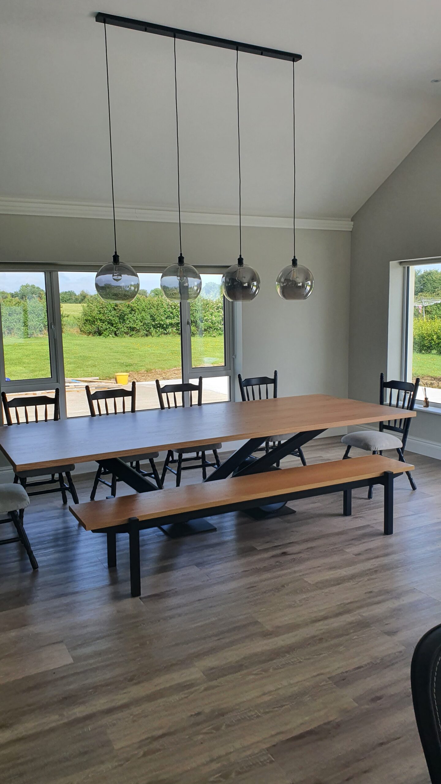 Bespoke Metal Base Dining Table - Shane Tubrid Bespoke Furniture